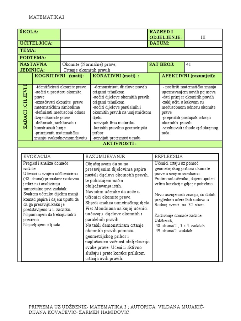 41 - Okomite Normalne Prave Crtanje Okomitih Pravih | PDF