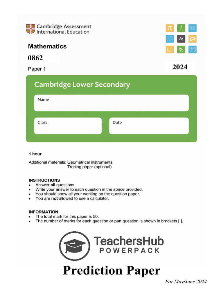 Math Practice Questions May/June 2024 | PDF | Mathematics | Arithmetic