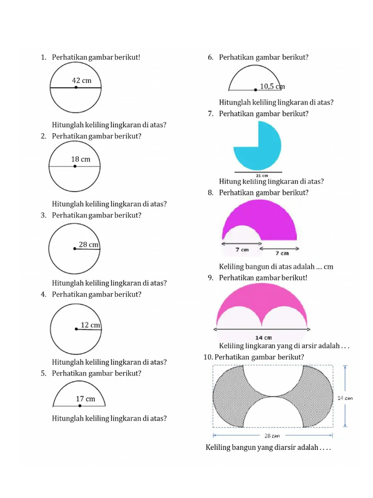Keliling Lingkaran | PDF