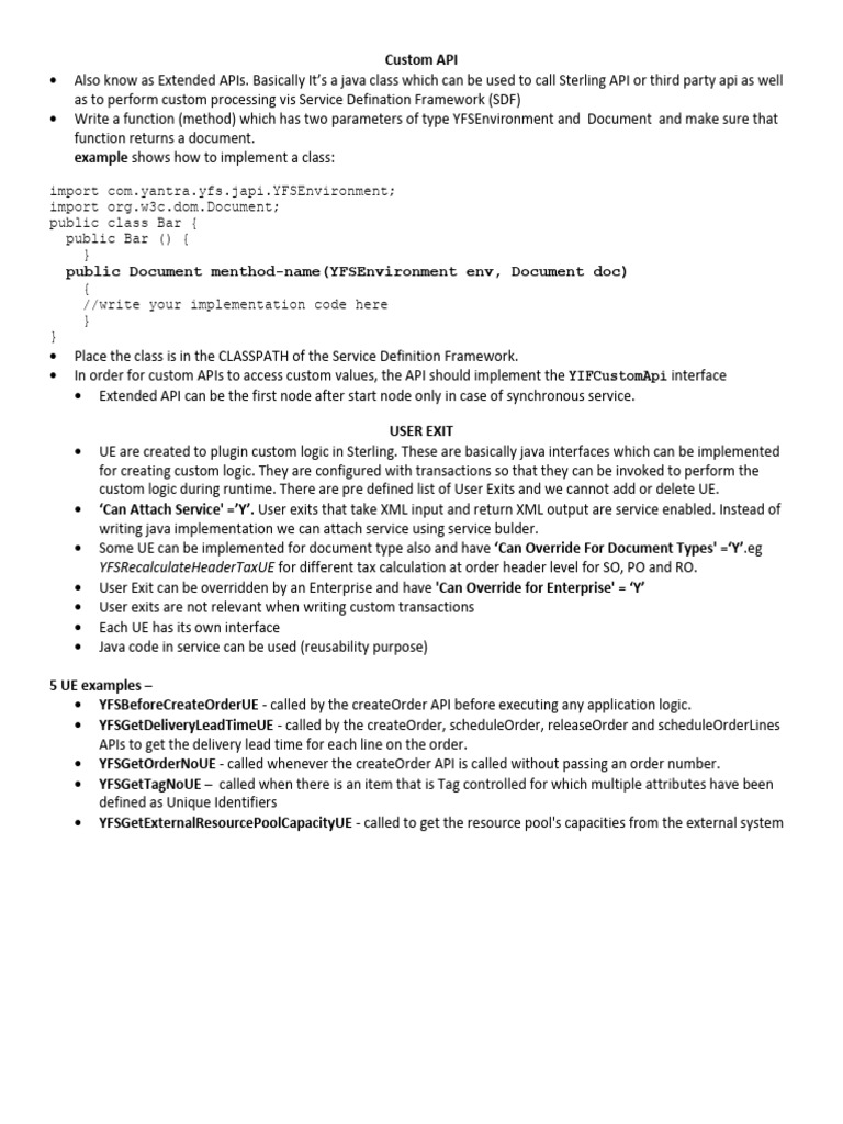UE & Custom APIs | PDF | Class (Computer Programming) | Java (Programming Language)