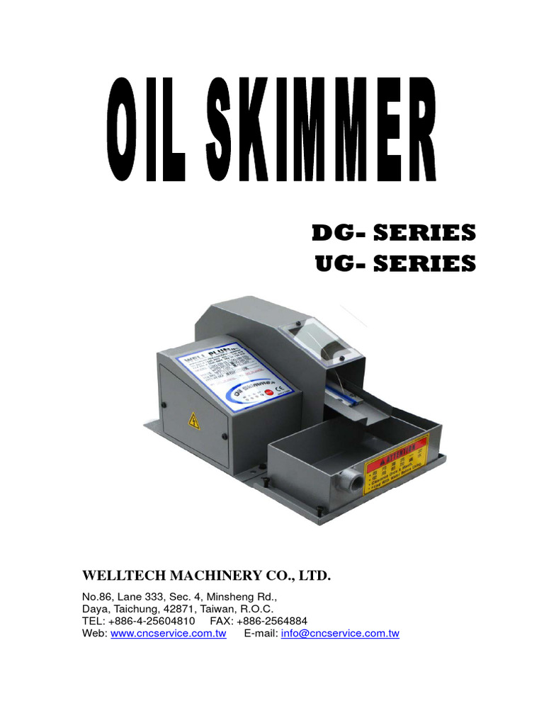 Oil Skimmer Instruction-97.05 | PDF | Mains Electricity | Equipment