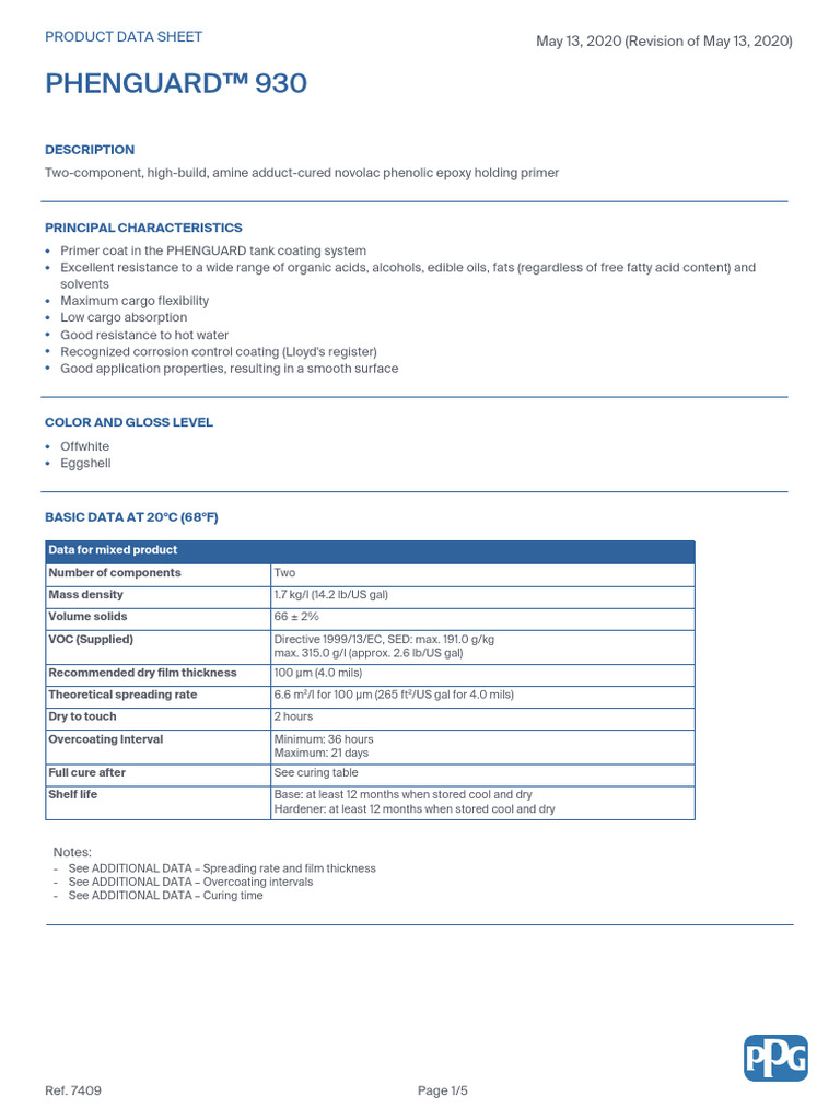 TDS Penguard 930 | PDF | Legal Liability | Materials