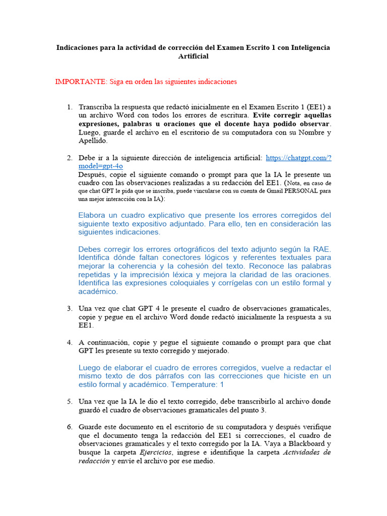 Corrección Del EE1 Con IA | PDF | Inteligencia artificial | Inteligencia (IA) y semántica