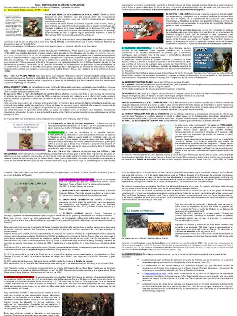 Recurso 14 Uni 03 | PDF | Primer imperio francés | Napoleón