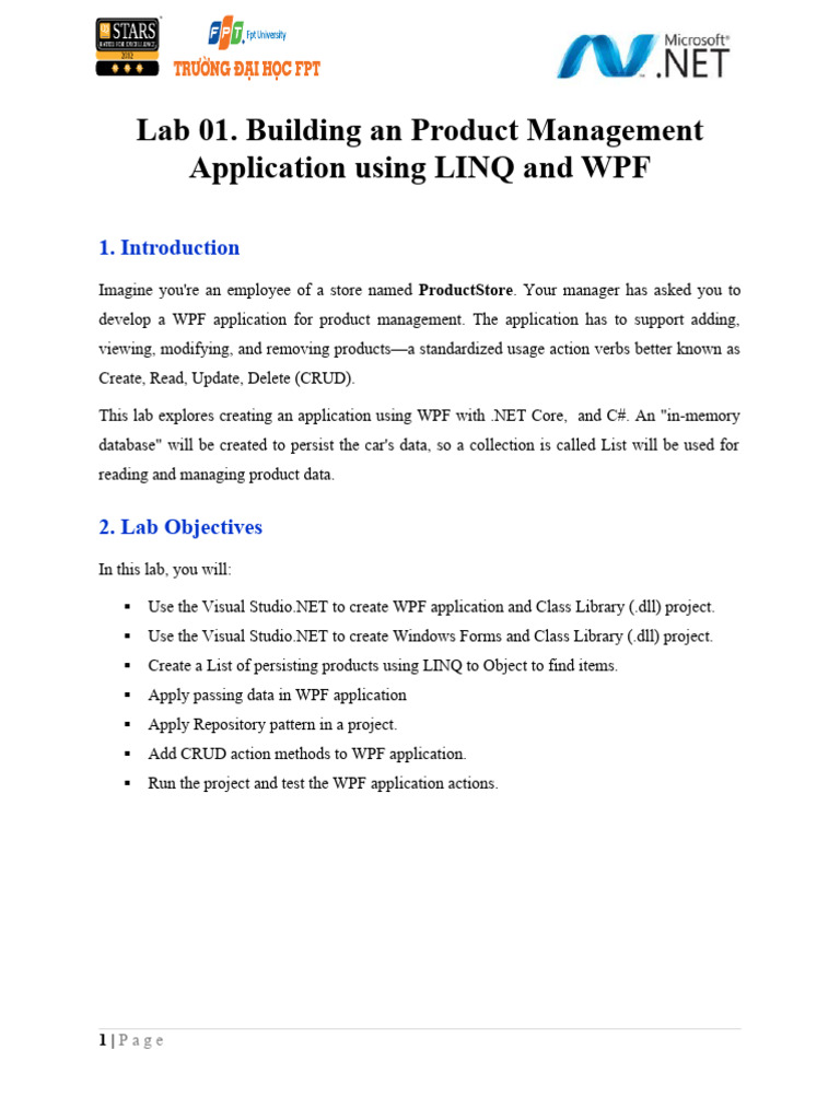 WPF Product Management Lab Guide | PDF | Windows Presentation Foundation | Extensible ...
