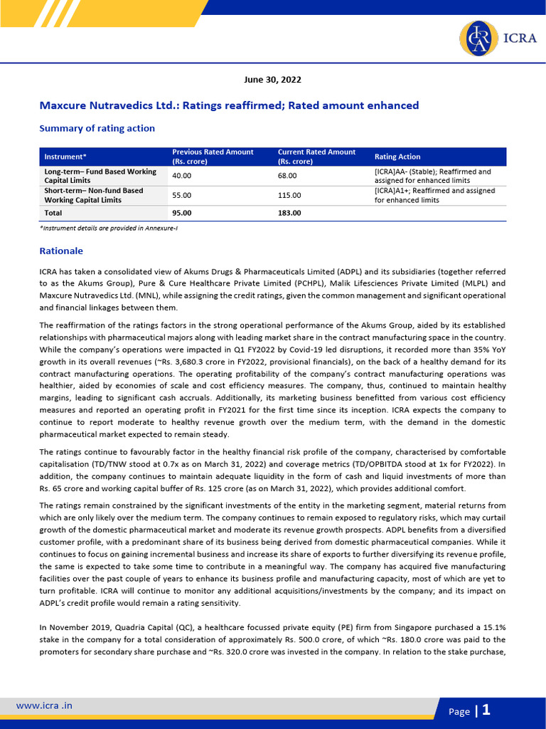Maxcure Nutravedics LTD | PDF | Pharmaceutical Industry | Equity (Finance)