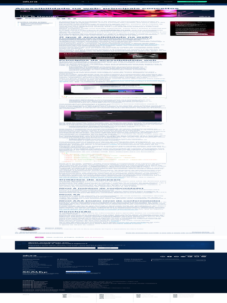Acessibilidade Na Web - Principais Conceitos - Alura | PDF | Acessibilidade | Rede mundial de ...