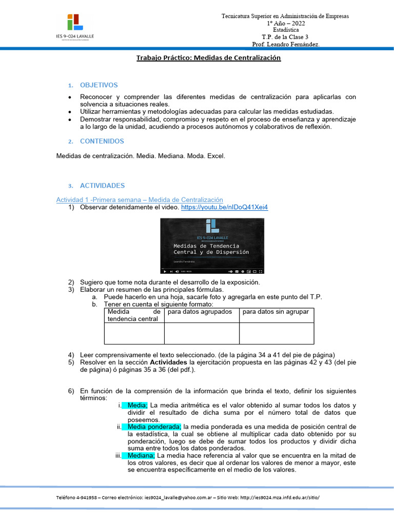 AE-Estadistica-Clase 3-Trabajo Practico-Medidas de Centralizacion ... AE-Estadistica-Clase 3-Trabajo Practico-Medidas de Centralizacion ...
