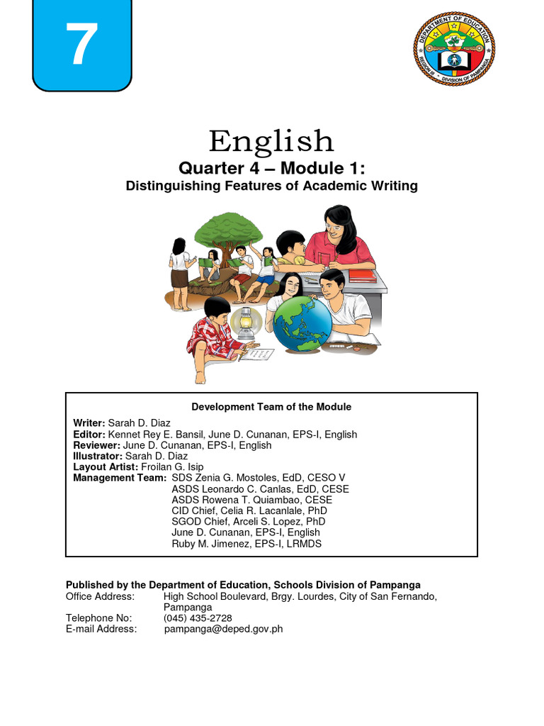 English 7-Quarter 4-Module 1 | Download Free PDF | Learning | Writing