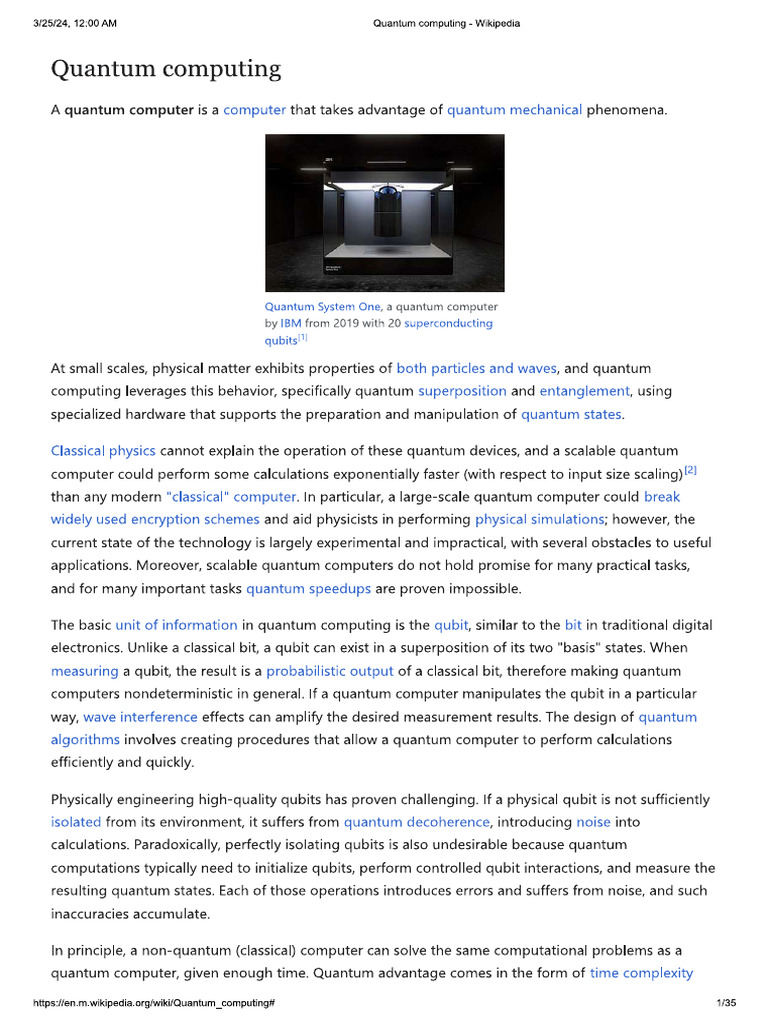Quantum Computing | PDF