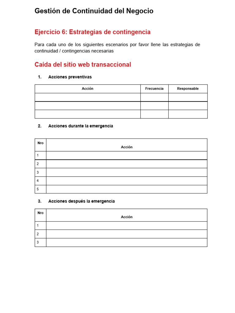 Ejercicio No 6 - CNS Estrategias de Contingencias | PDF | Servidor (Computación) | Gestión de ...