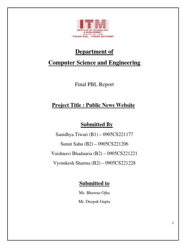 Final PBL Report Public News Website | PDF | Social Media | Popular Culture & Media Studies