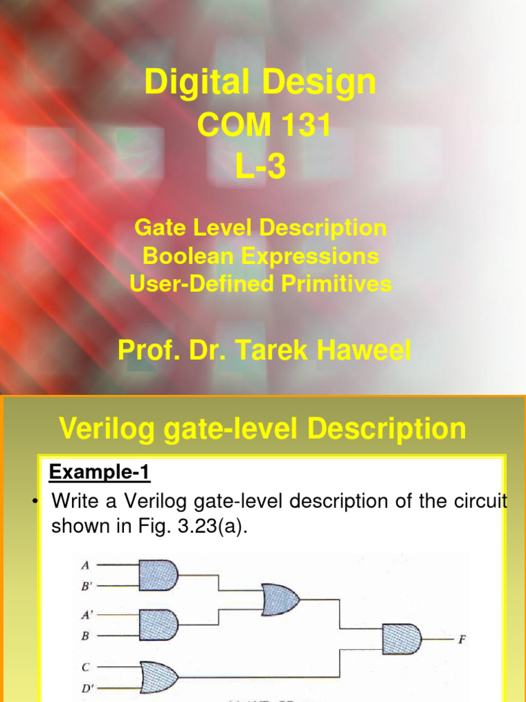 Digtal Design - Lec-3 | PDF | Logic Gate | Boolean Algebra