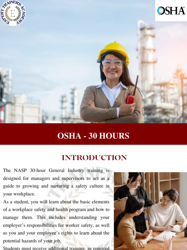 Osha - 30 Hours-2 | PDF | Occupational Safety And Health Administration ...