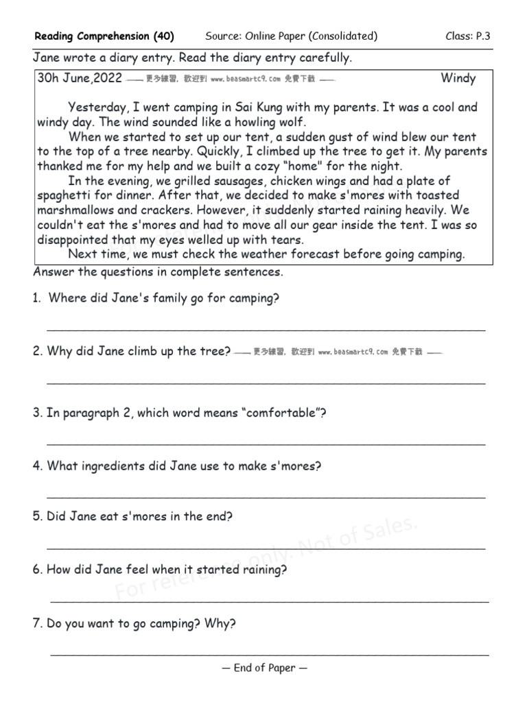 40-45 P3 Reading Comprehension | PDF | Cooking | Western Cuisine