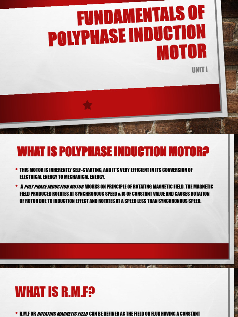 Fundamentals of Polyphase Induction Motor | PDF | Electric Motor | Electromagnetic Induction