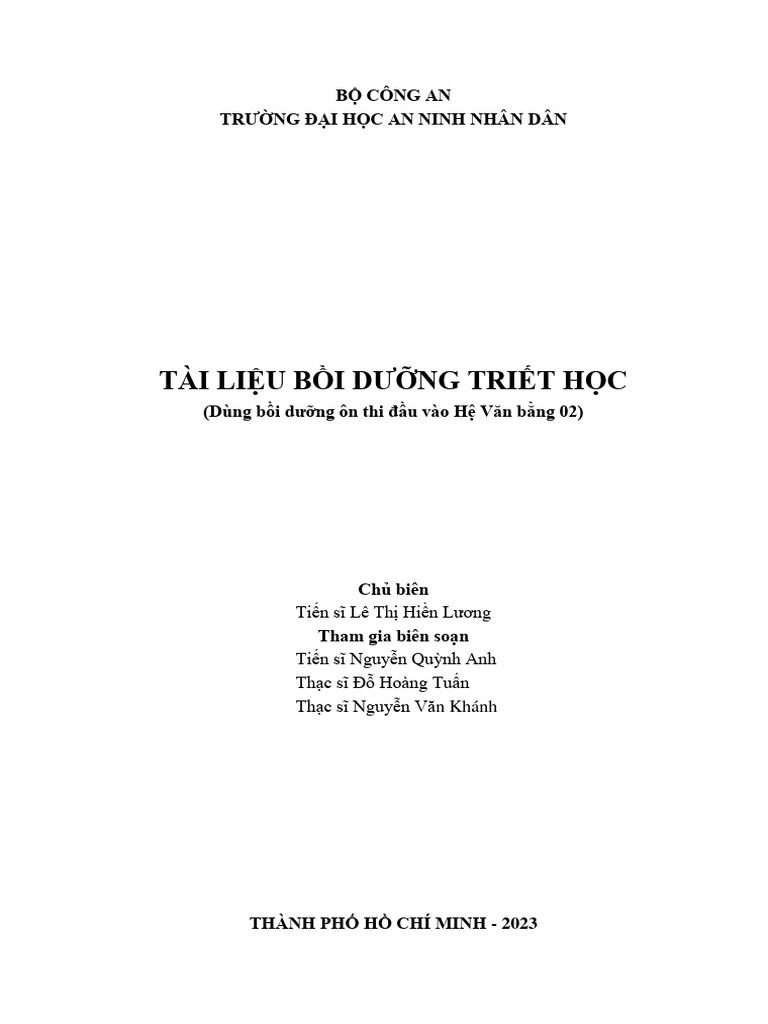 3. ÔN THI TRIẾT HỌC VB2 - ĐỀ ÁN MỚI NHẤT 28-02-2023 | PDF