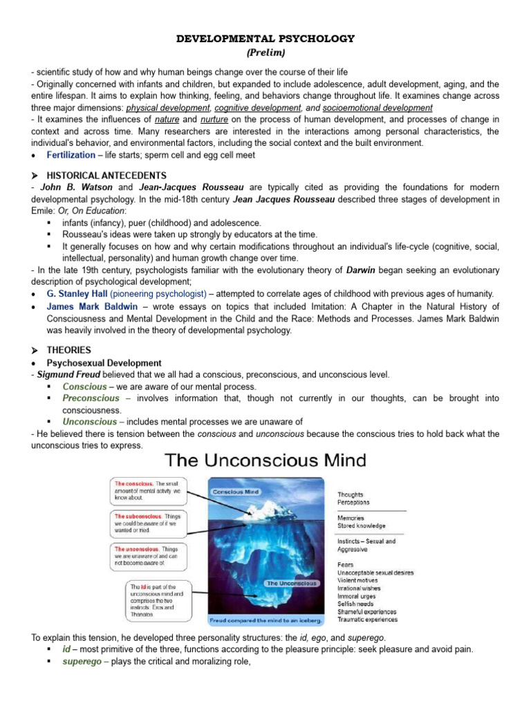 Developmental Psychology | PDF | Attachment Theory | Id