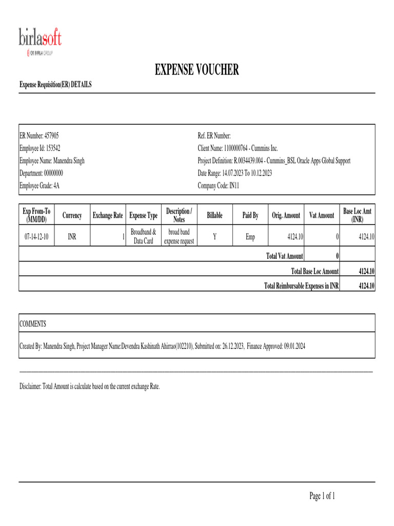 Expense Voucher Account 16 03 2024 | PDF | Economies | Payments