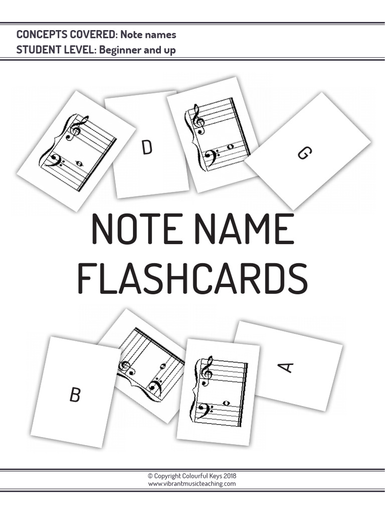 Note Name Flashcards | PDF | Freedom Of Expression Law | Copyright Law