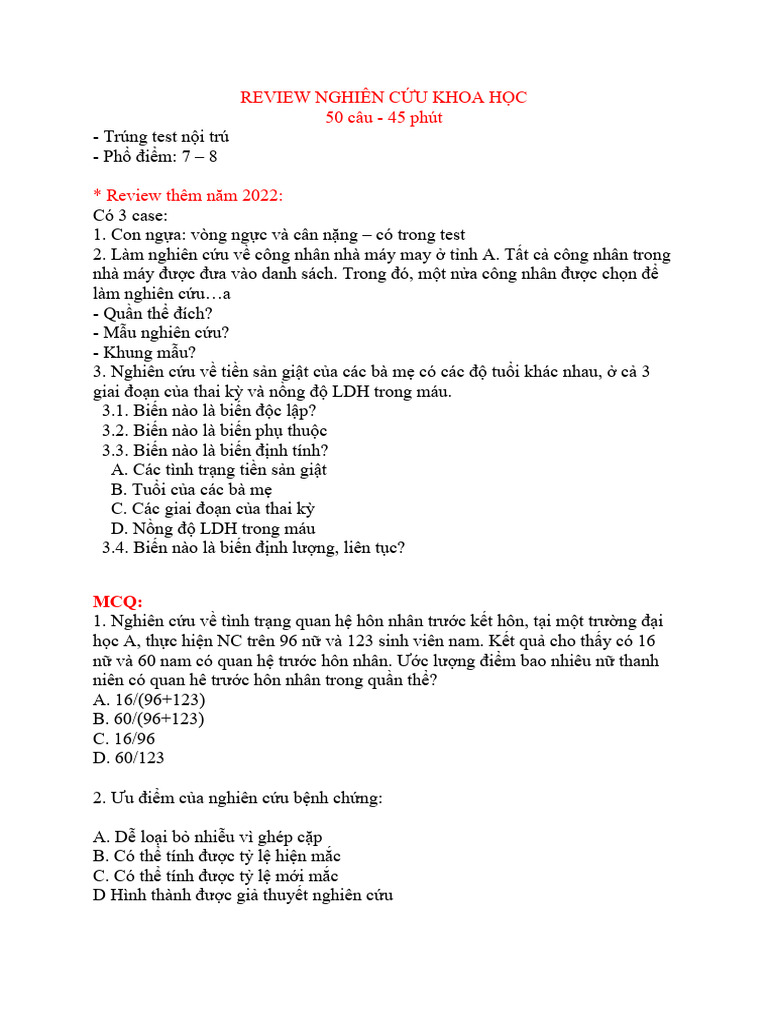 REVIEW NCKH Đ I SVTN | PDF