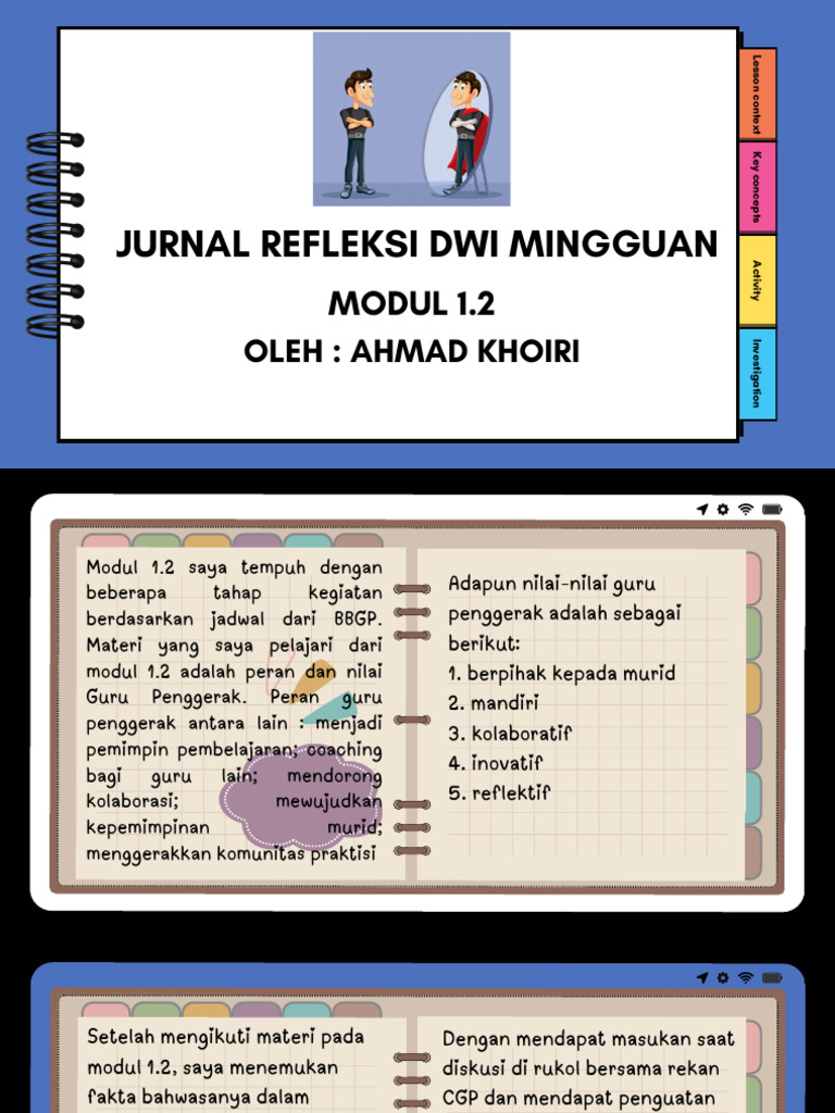 Jurnal Refleksi Dwi Mingguan Modul 1.2 by Ahmad Khoiri - Compressed | PDF | Pengembangan Diri