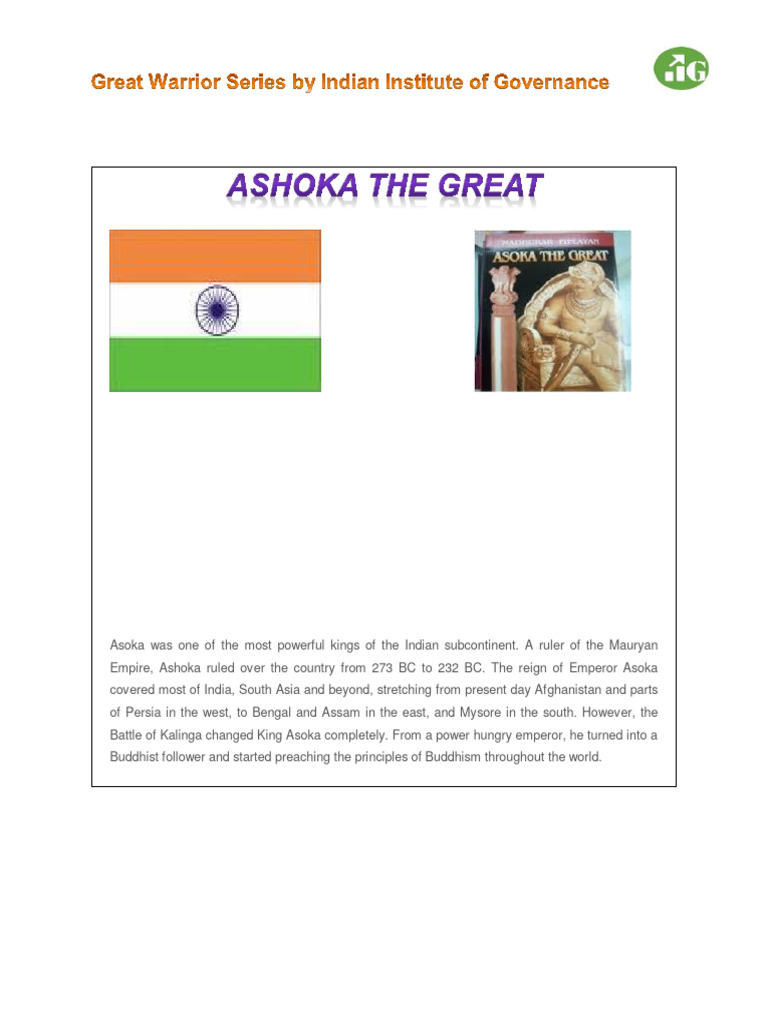 IIG GW Ashoka | PDF | Ashoka