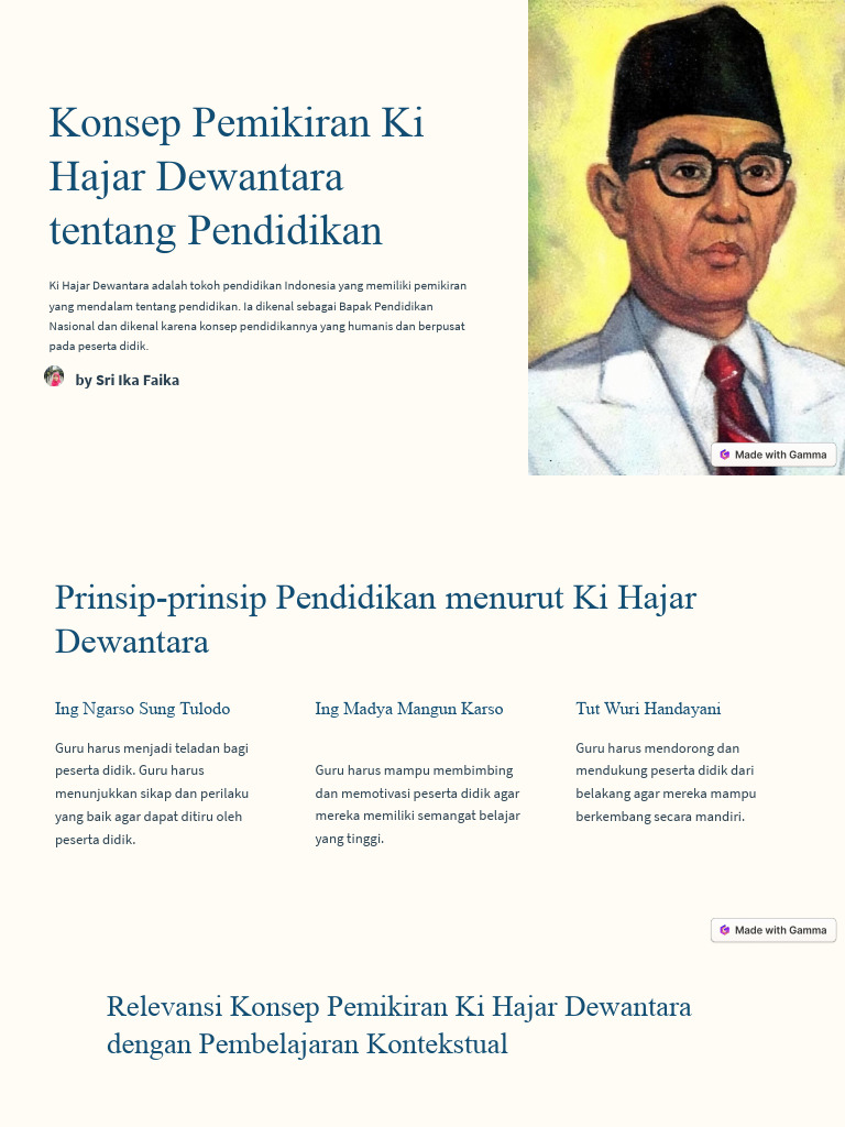 Konsep Pemikiran Ki Hajar Dewantara Tentang Pendidikan | PDF