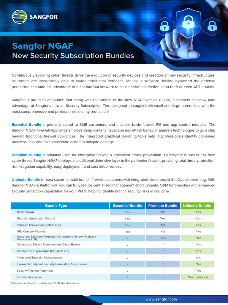 NGAF - BR - P - Sangfor NGAF New Security Subscription Bundles20200708 ...
