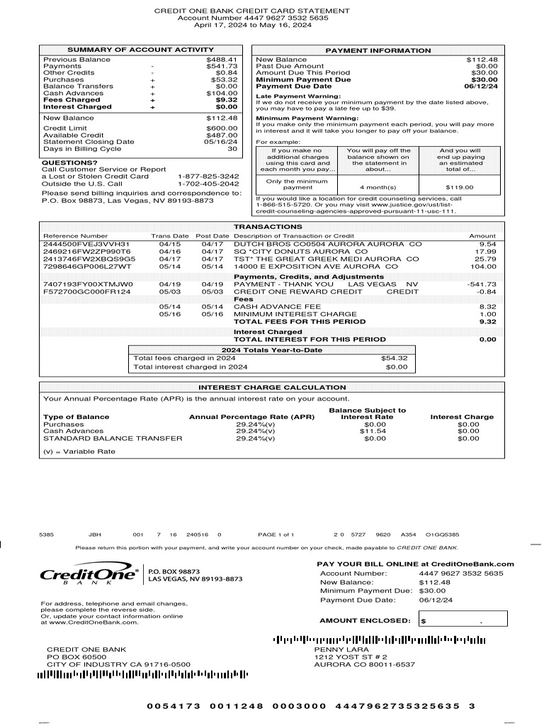 Late Payment Warning | PDF | Credit Card | Payments