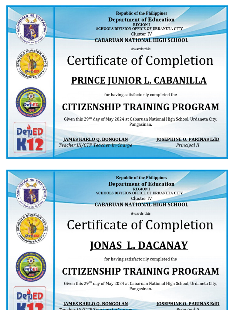 CTP Cert Jasmine | PDF | Philippines