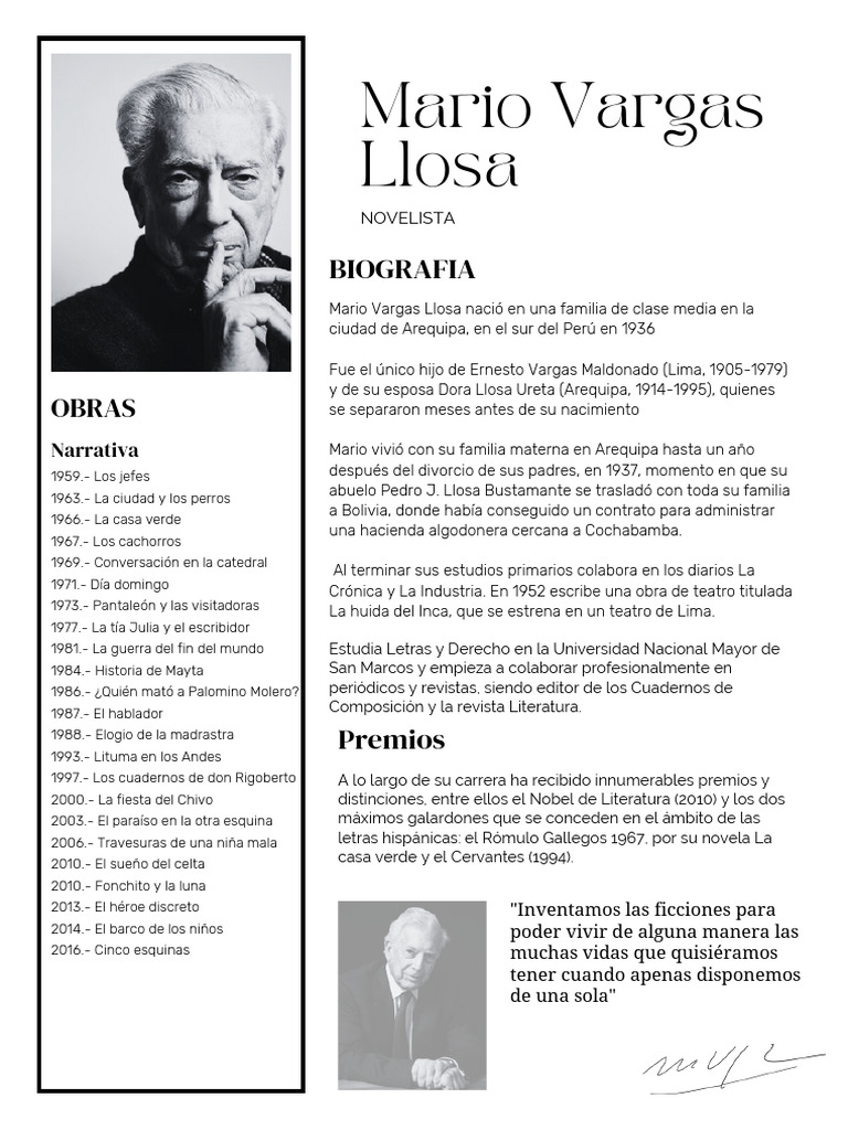Mario Vargas Llosa | PDF | Novelas