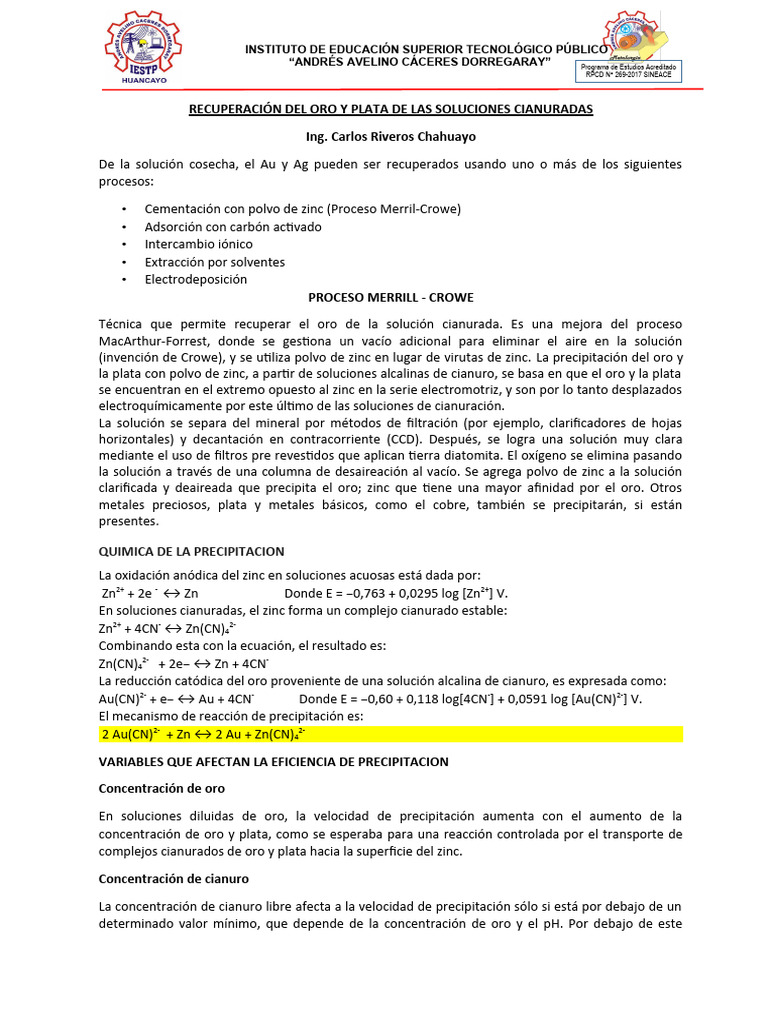 VII. Diseño en El Proceso Merrill - Crowe | PDF | Precipitación ...