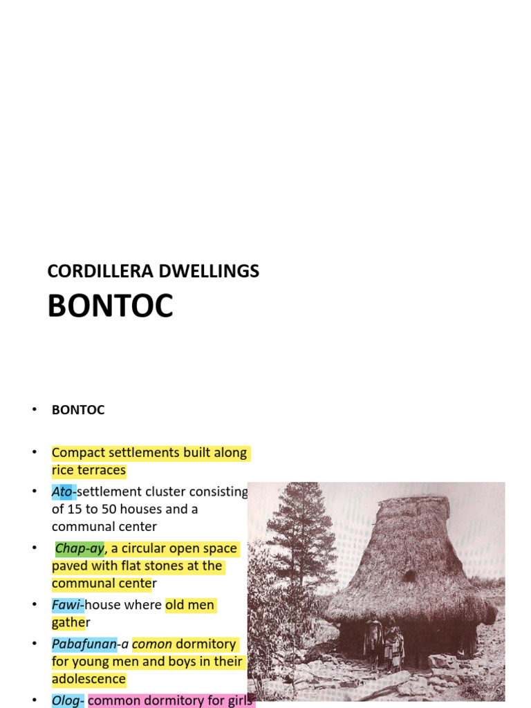 Bontoc Cordillera Dwellings Guide | PDF | Social Science | Home & Garden