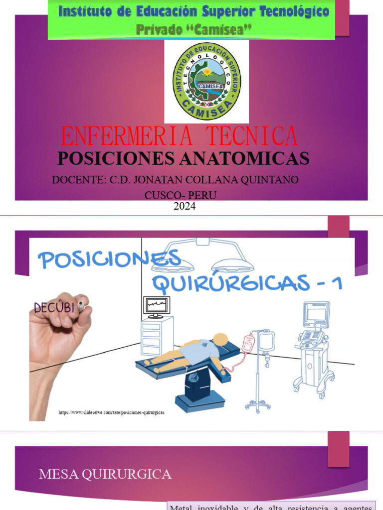 03 - Posiciones Quirurgicas | PDF | Medicina CLINICA | Especialidades Quirúrgicas