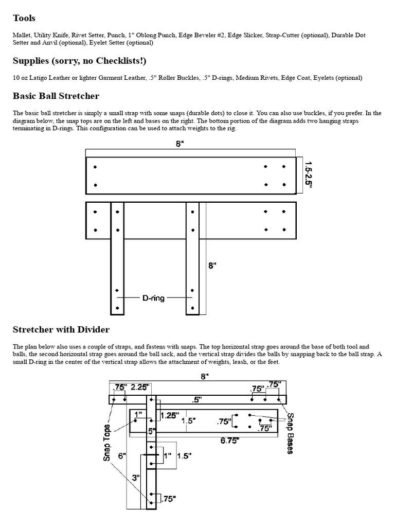 Leather Ball Stretcher DIY Guide | PDF