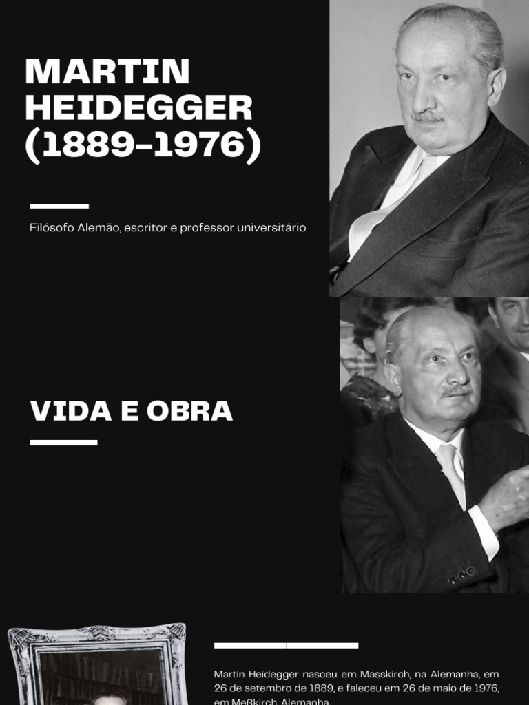 Vida e Filosofia de Martin Heidegger | PDF | Martin Heidegger ...