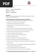 MIS Officer Job Description and Person Specification | PDF | Management ...