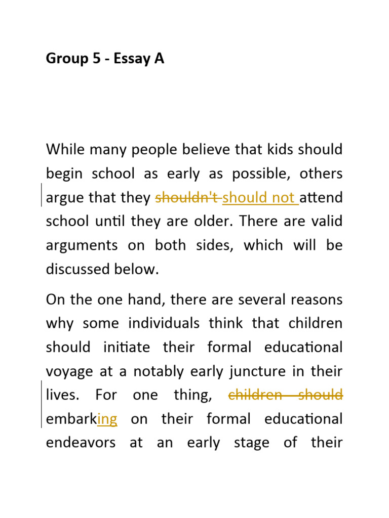 Group 5 - Essay A | PDF