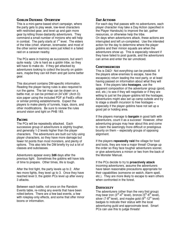2436480-Goblin Defense DM Information | PDF