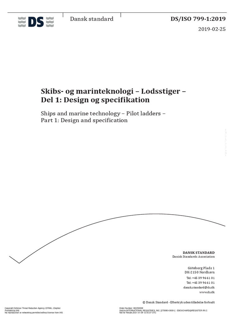 DS ISO - 799 Part 1 Pilot Ladders 2019 | PDF | International ...