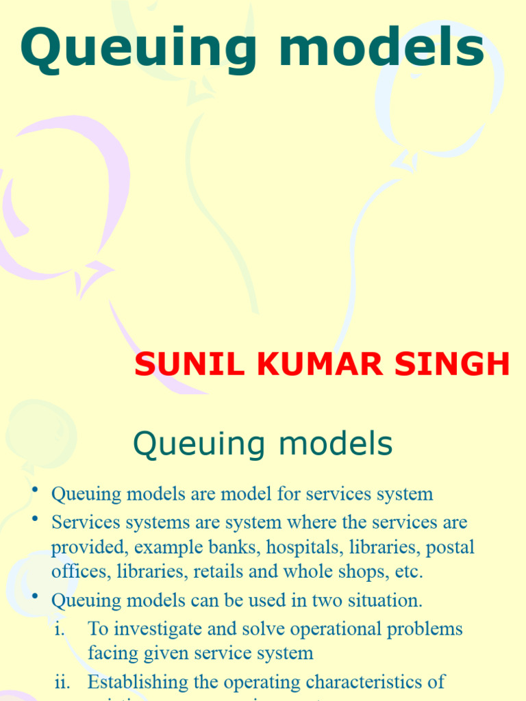 Queuing Model | PDF | Probability Distribution | Applied Mathematics