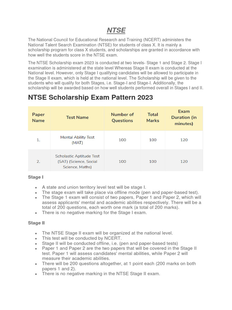 An Intro To Ntse | PDF | Water | Science