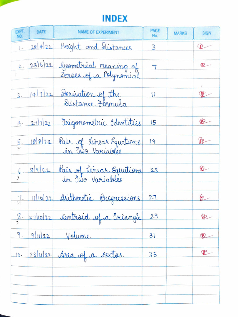 X STD Maths Record | PDF