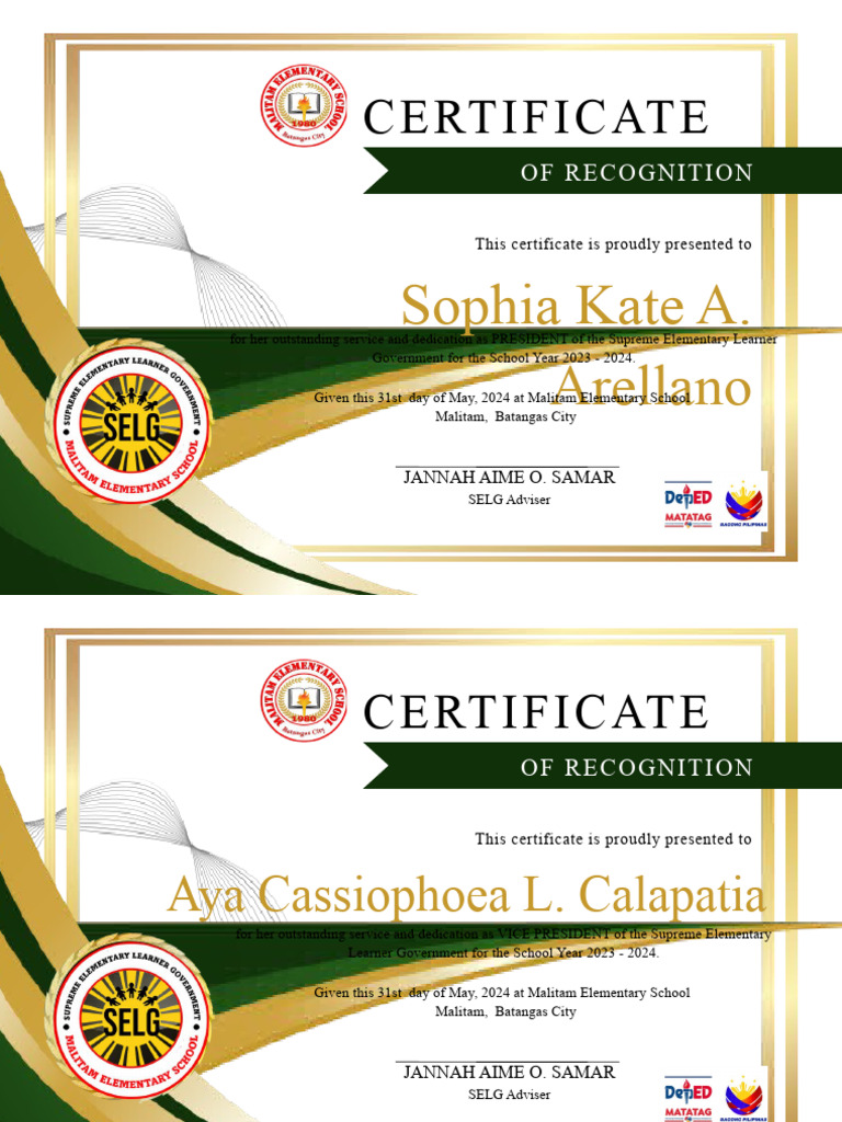 SELG 2024 Certificate | PDF