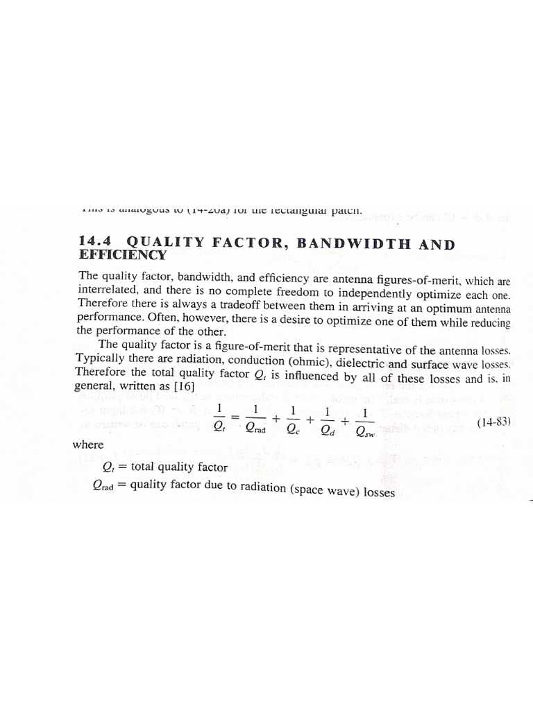 Quality Factor Bandwidth And Efficiency Pdf