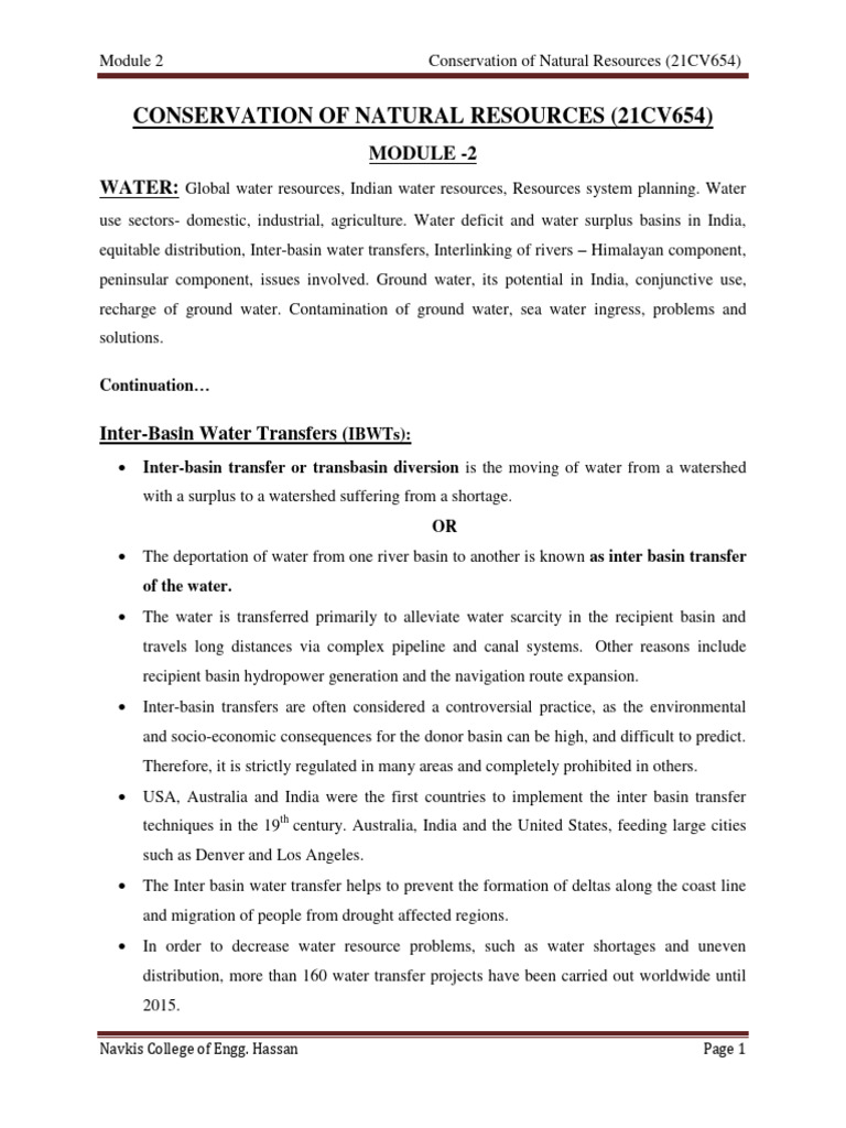 CNR Module-2 Notes Continuation | PDF | Groundwater | Earth Sciences