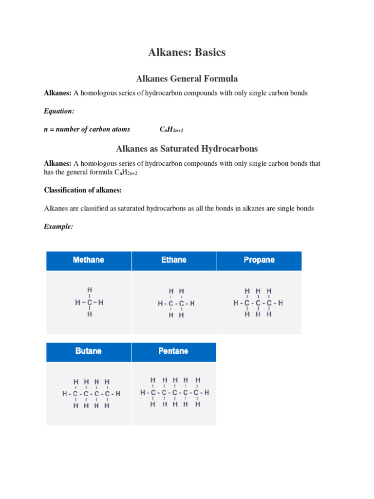 Alkanes | PDF