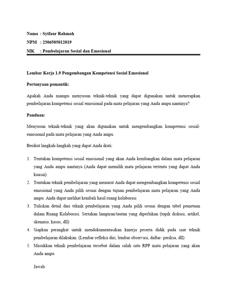 Topik 1 Demonstrasi Kontekstual Pse | PDF | Karier & Perkembangan