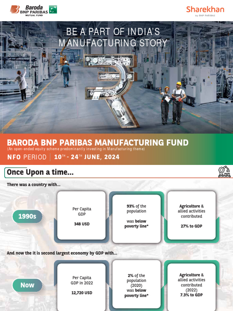 Sharekhan-PPT-BBNPP Manufacturing Fund | PDF | Internet Of Things | Gross Domestic Product